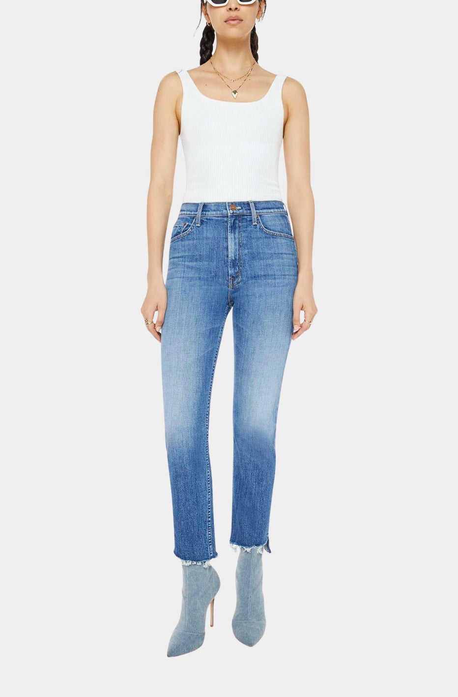 High Waisted Rider Ankle Step Fray – Hemline Vinings